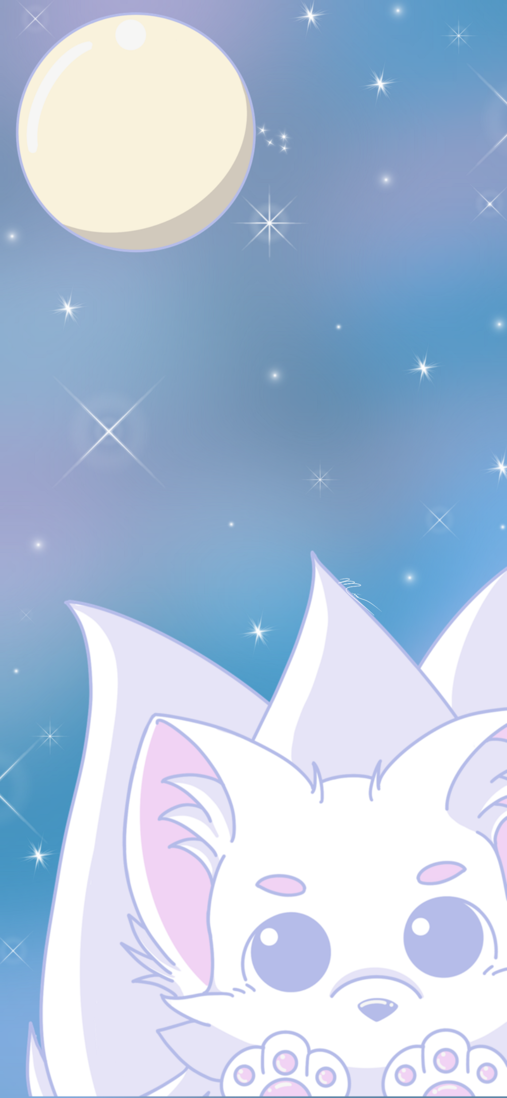 Full Moon Fox Wallpaper sets IPad & mobile