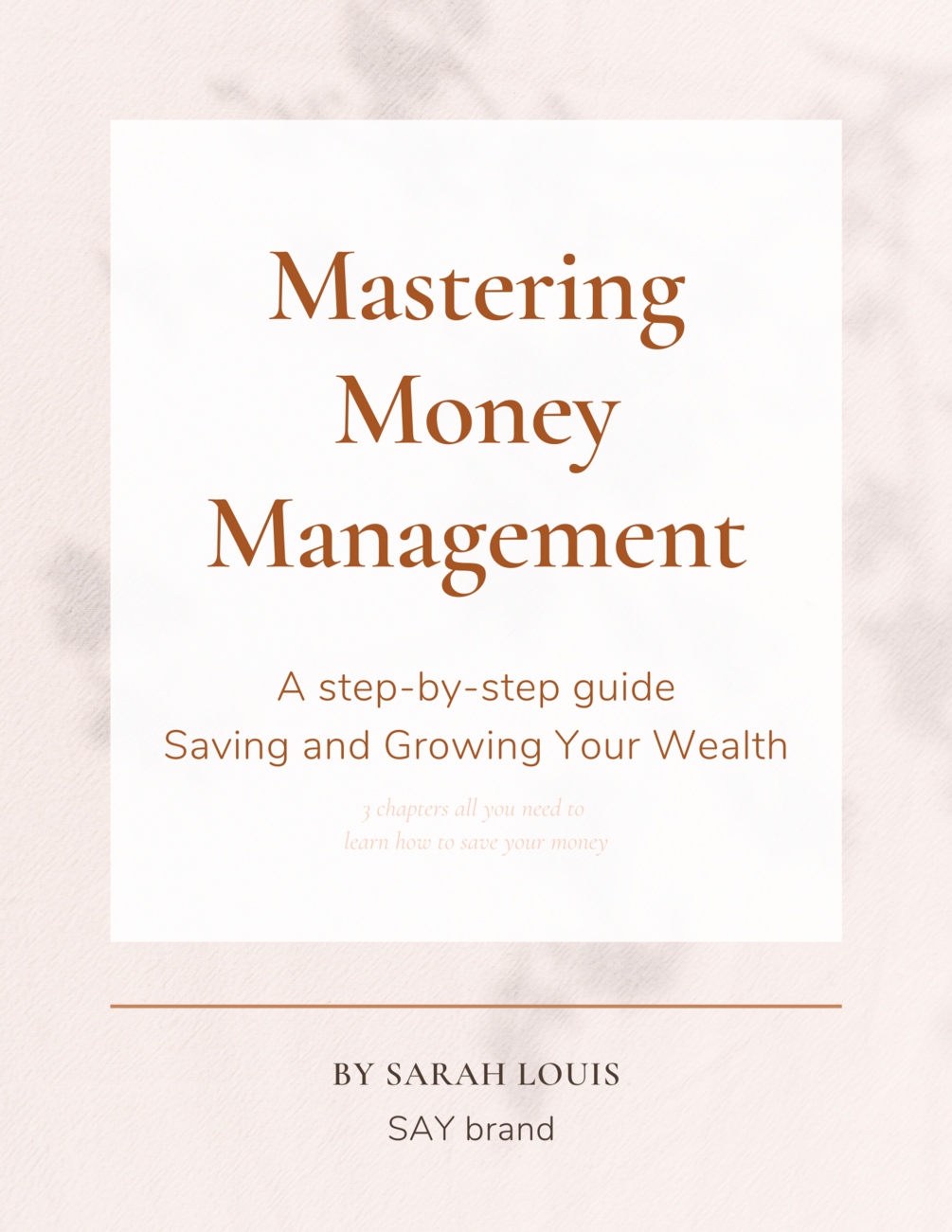 Mastering Money Management: A Practical Guide to Saving and Growing Your Wealth.