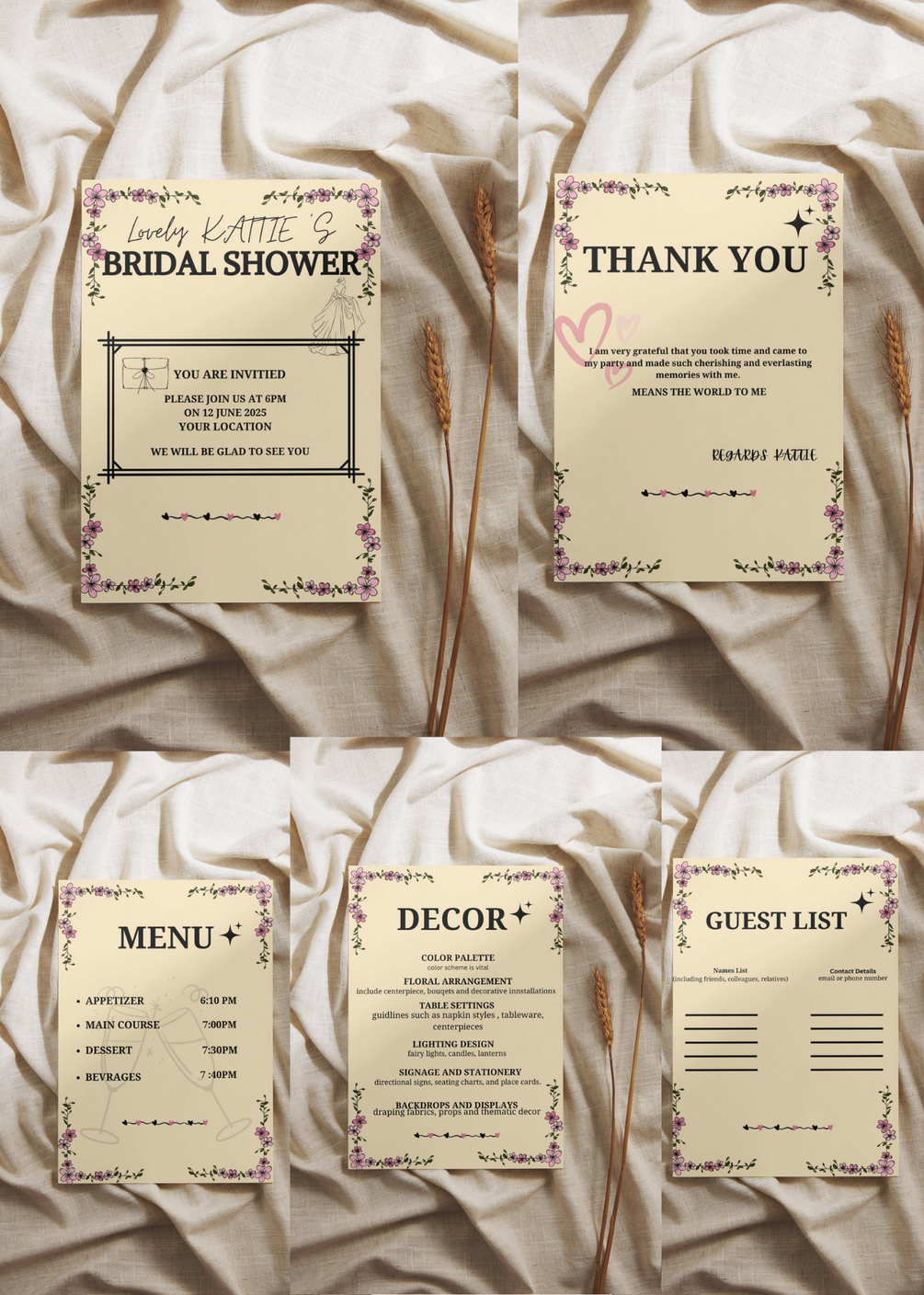 EDITABLE BRIDAL SHOWER BUNDLE