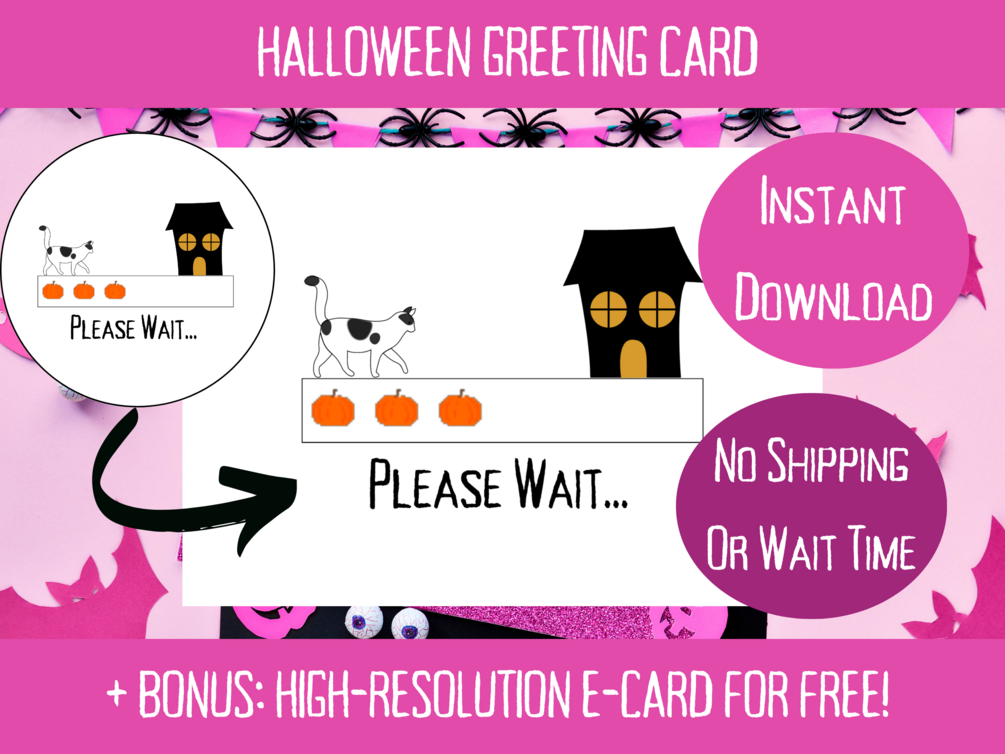 Digital Halloween Greeting Card