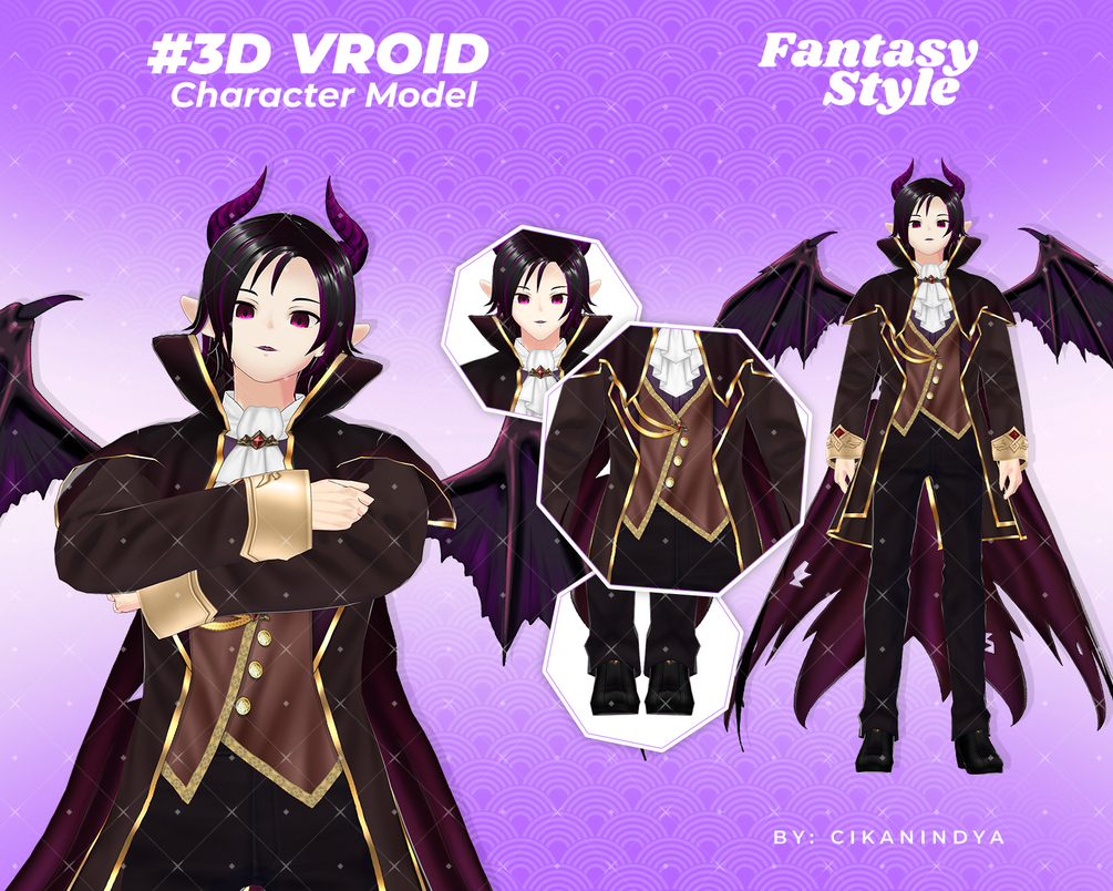 3D Vroid Character, Vtuber Model Free, 3d Model, Vtuber Model, Vroid ...