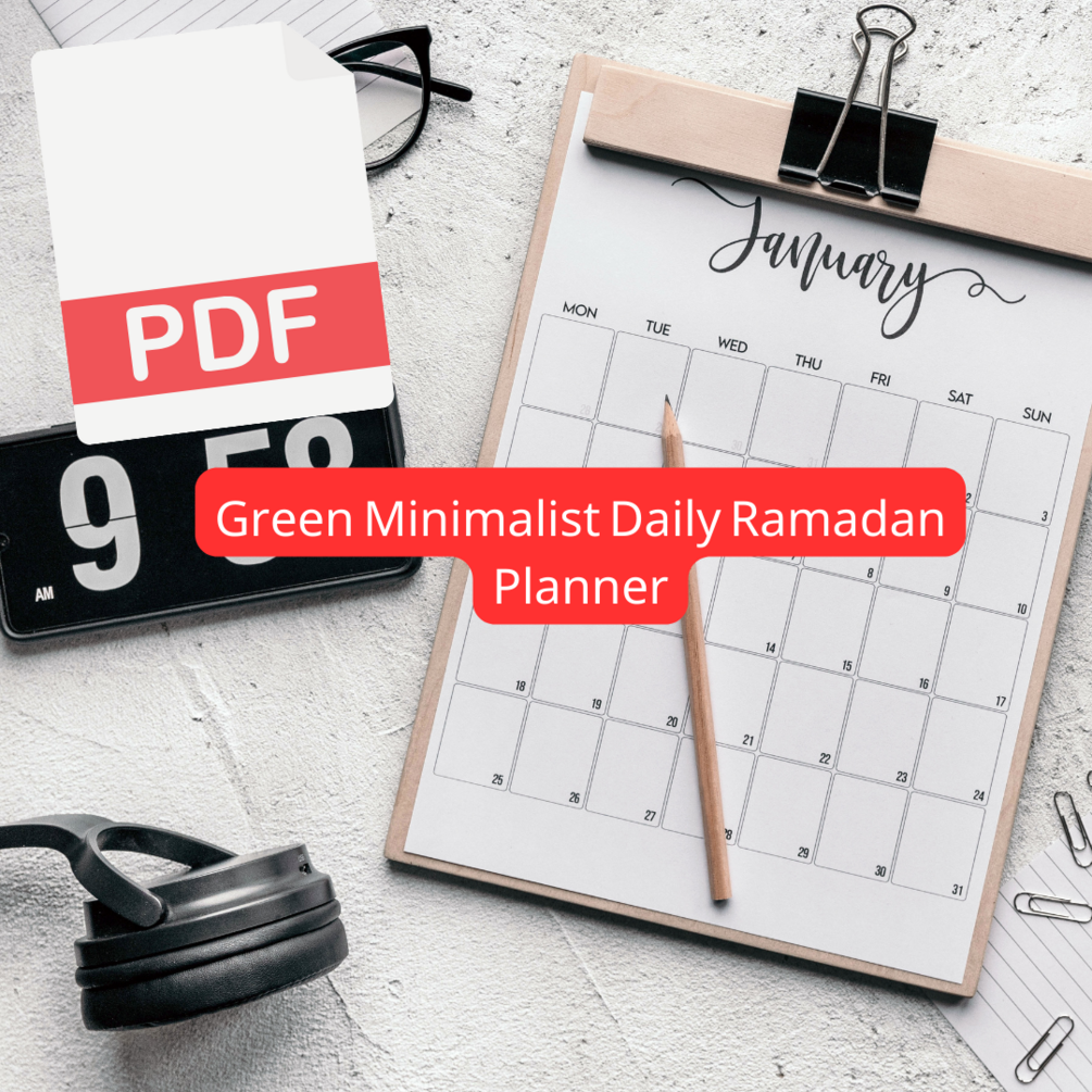Green Minimalist Daily Ramadan Planner