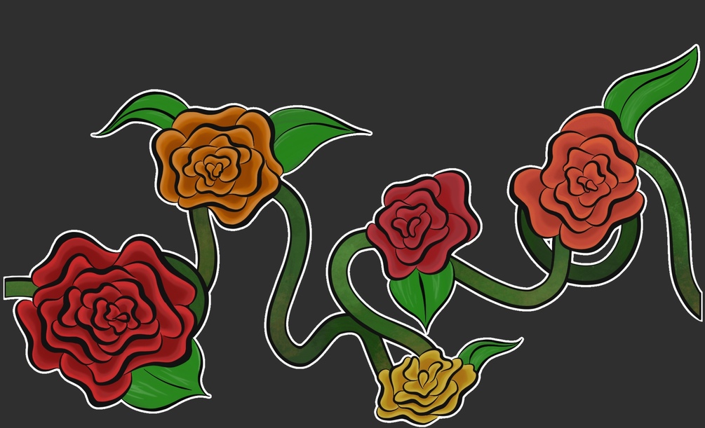 Flower Themed Sticker Set