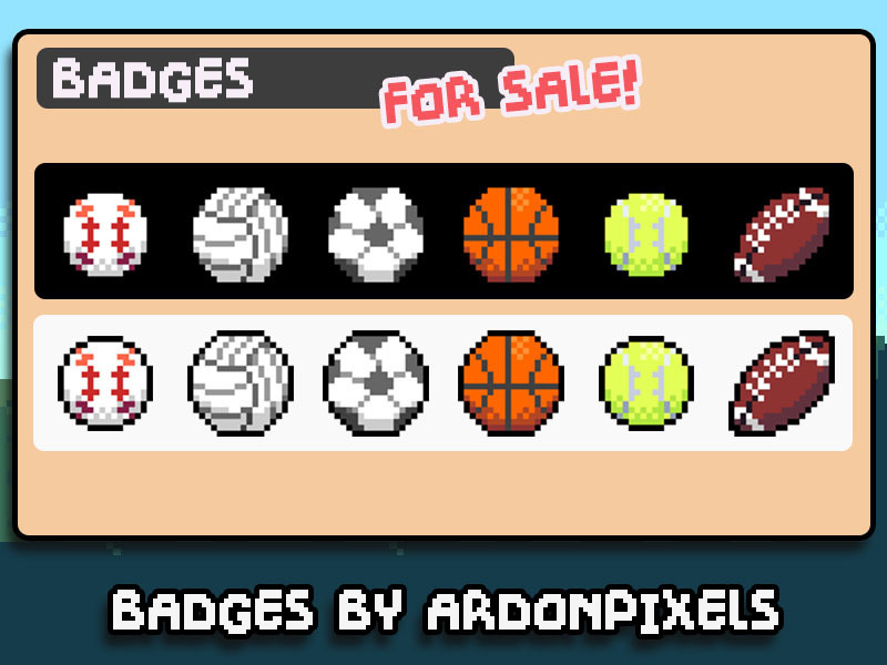 Sports Balls Badges