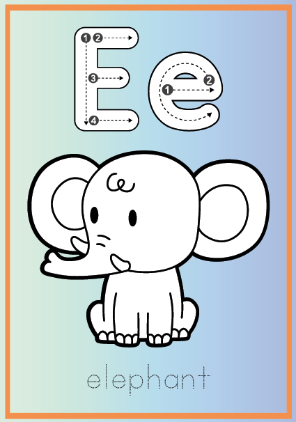 Animal Alphabet Tracing and Coloring Book