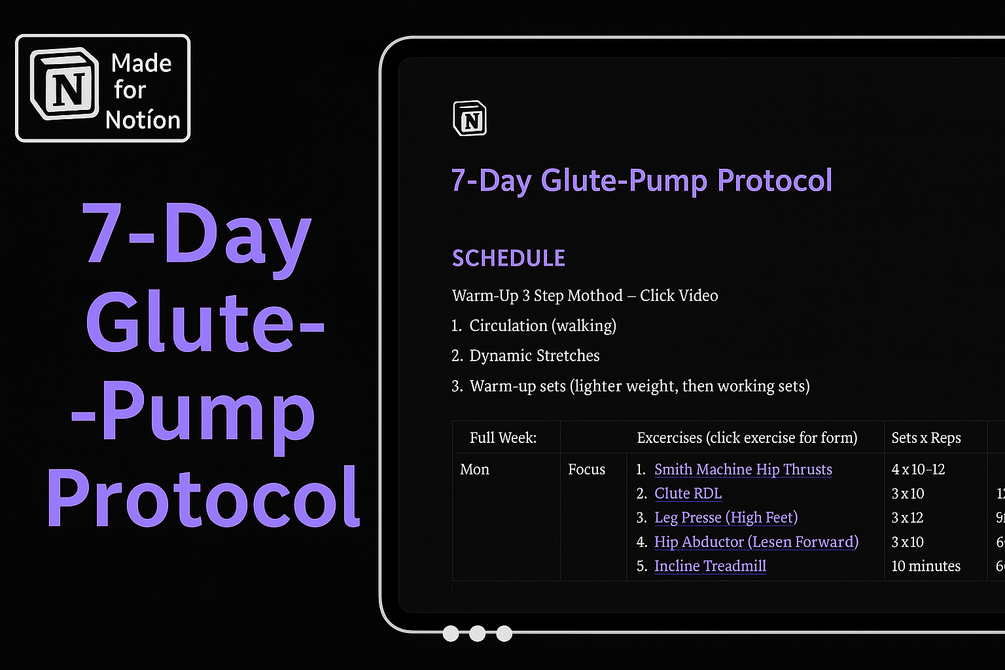 7‑Day Glute‑Pump Protocol (Festival Edition)