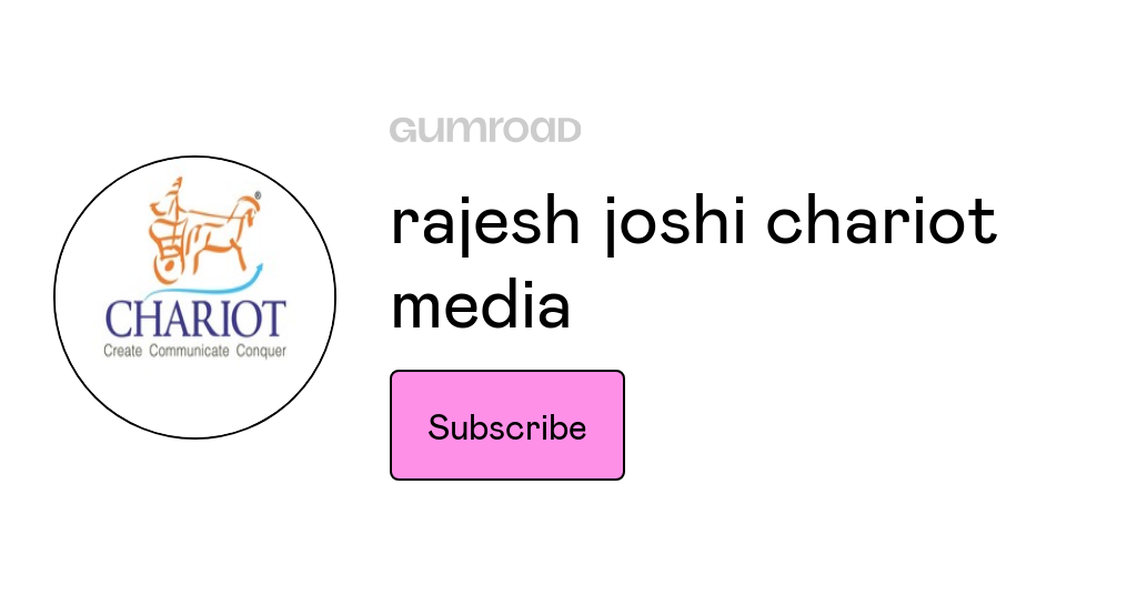 rajesh joshi chariot media