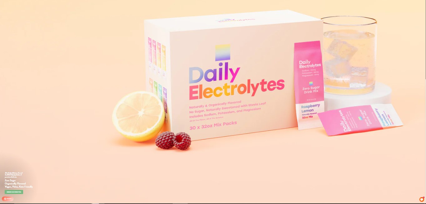 Embrace Hydration with Natural Electrolyte Mix from Daily Electrolytes