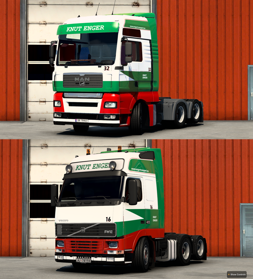 MAN TGA, Volvo FH12 MK1 Knut Enger Skin Pack