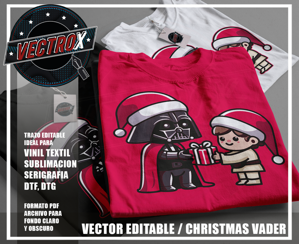 Vector Editable - Christmas Vader