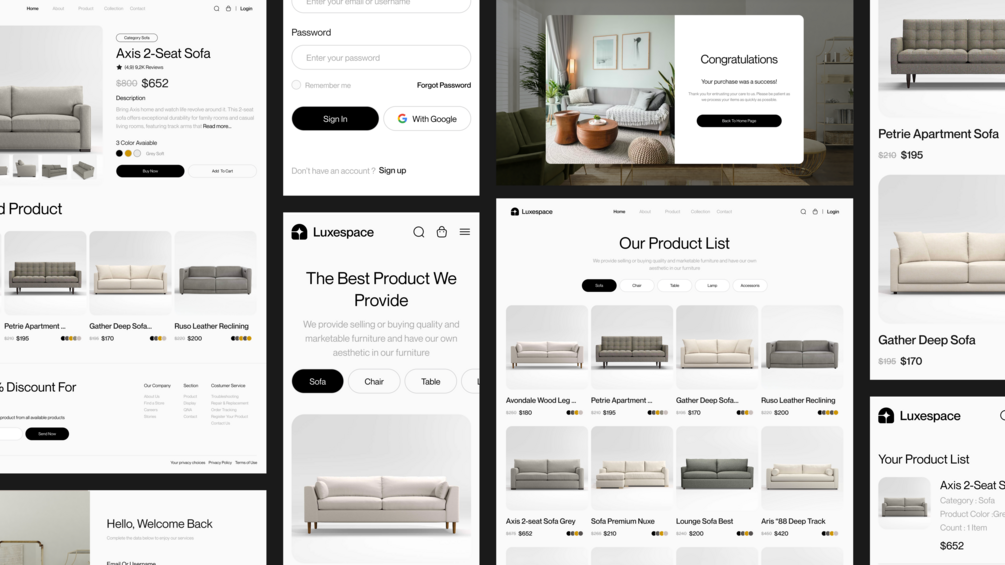 Luxespace - E-Commerce Website UI KIT