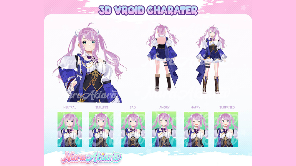 3D Vroid Character Design Anime Girl Grey Braided Hair Loli Ready for ...