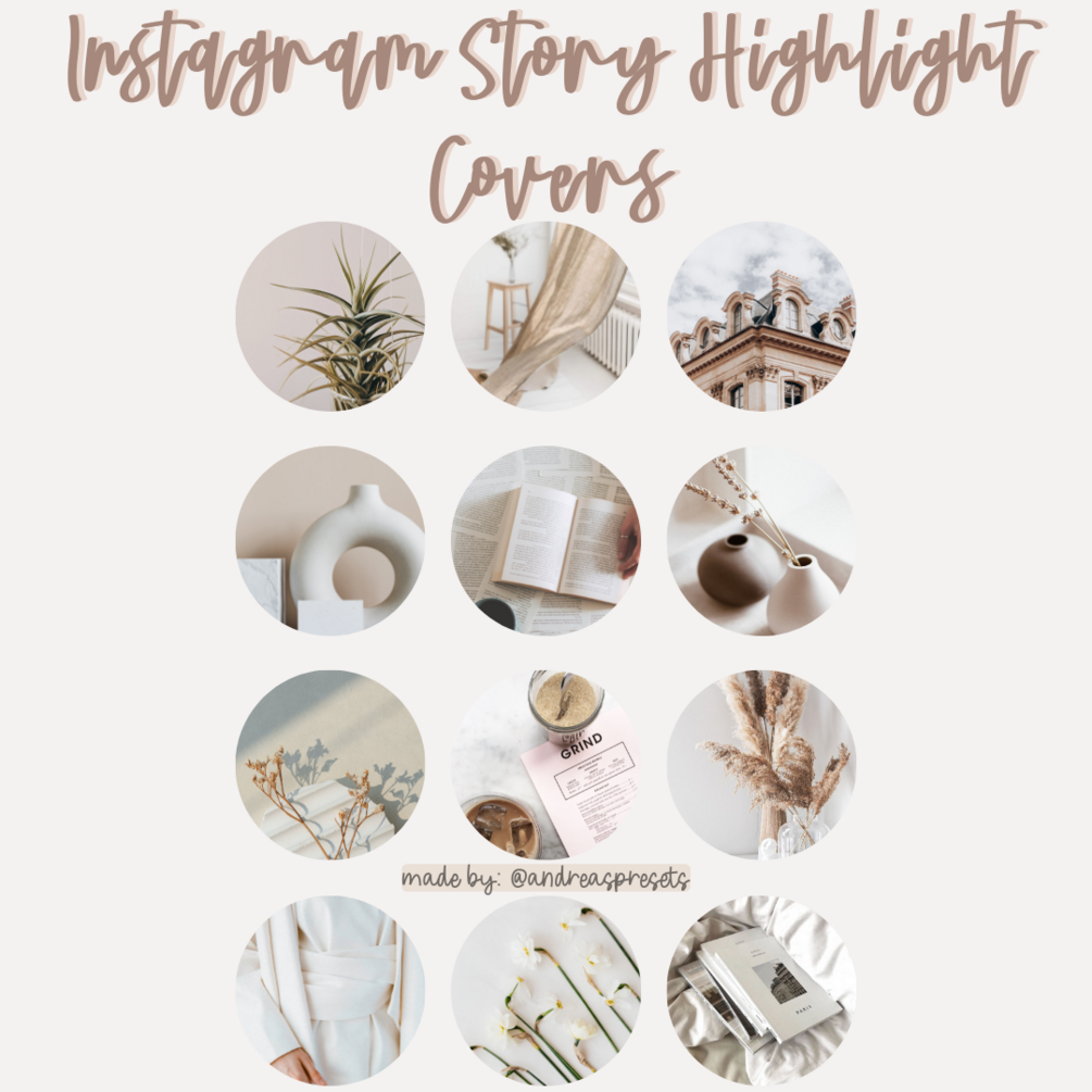 Creme White Instagram Highlight Covers