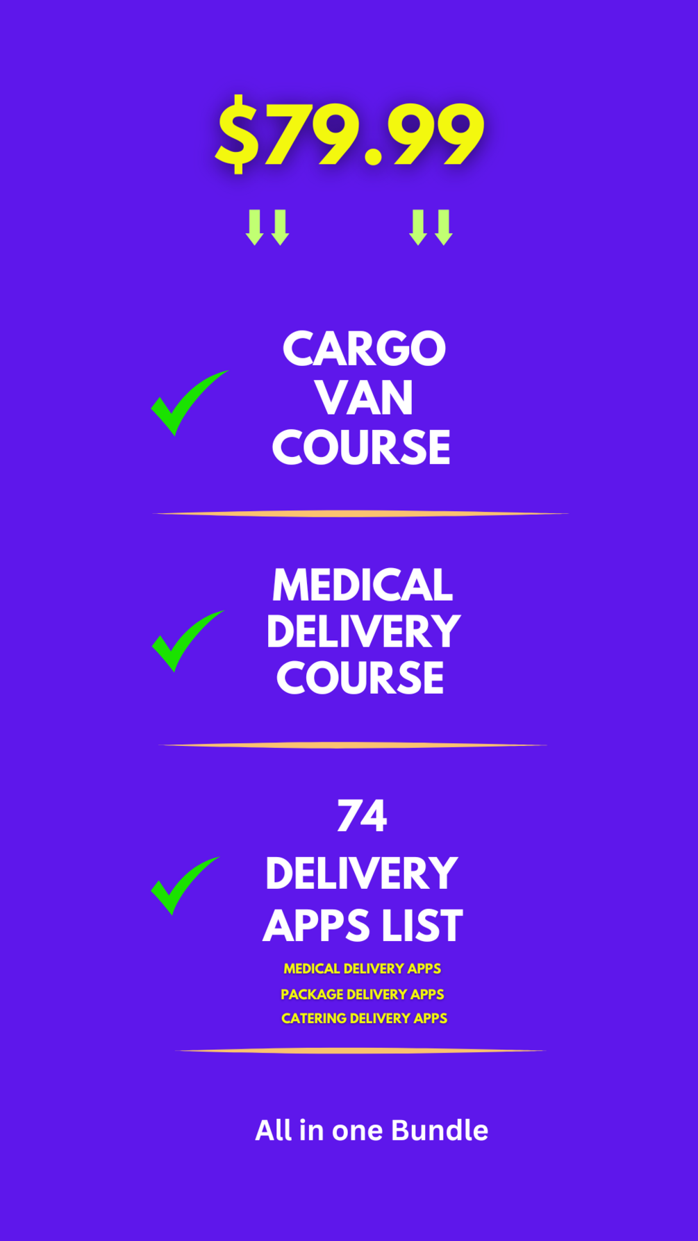 Cargo Van Training - Medical Courier Training - 74 Apps List