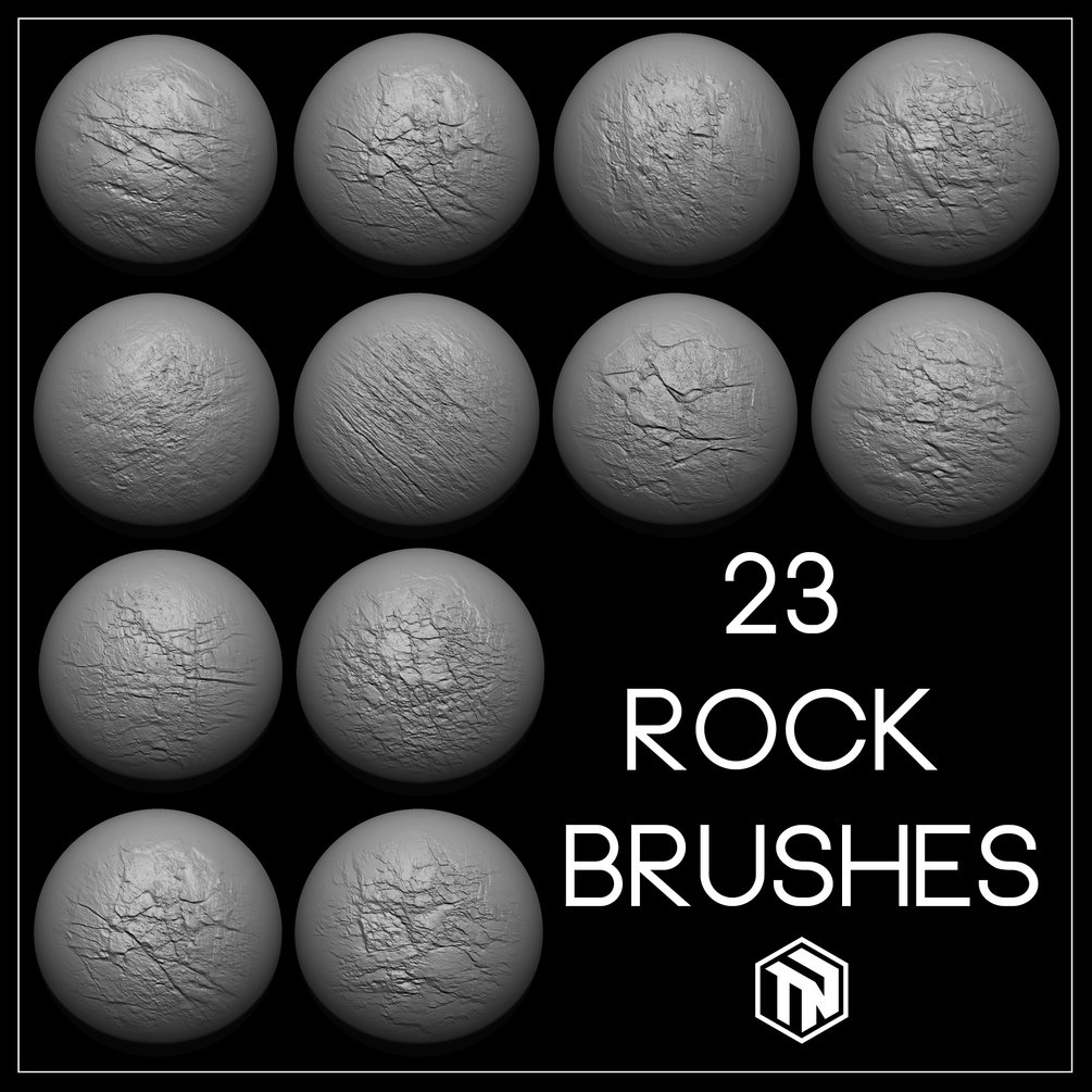 Zbrush: 23 Rock Detailing Brushes