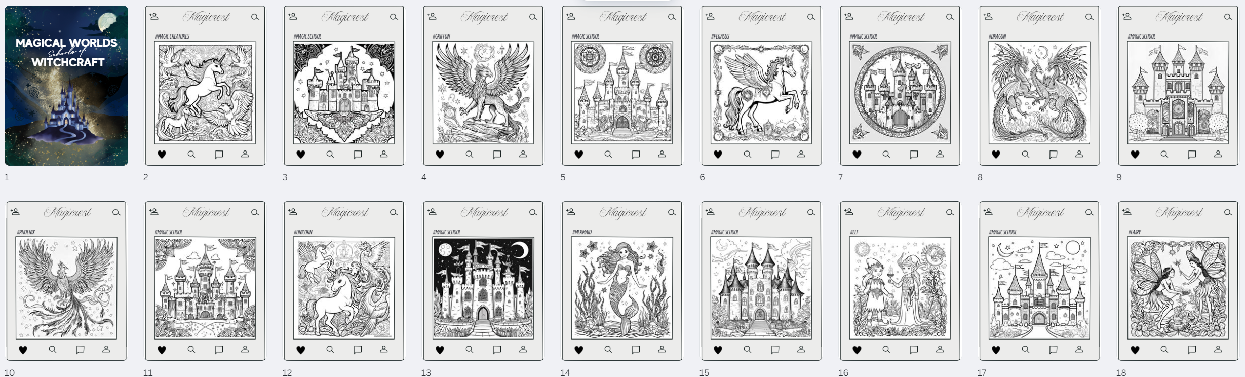 Magical Worlds: Color the Magic