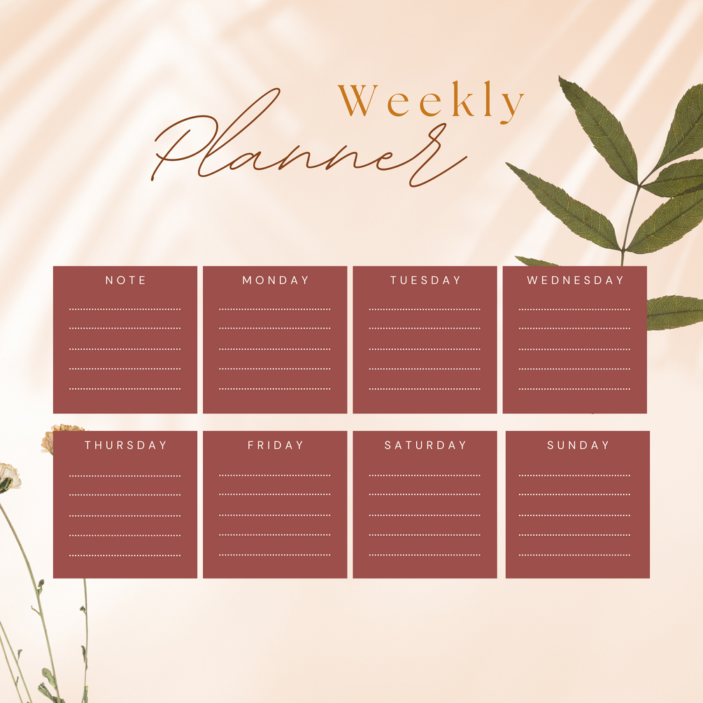 Minimalist Weekly Planner – Simple & Stylish Organizer