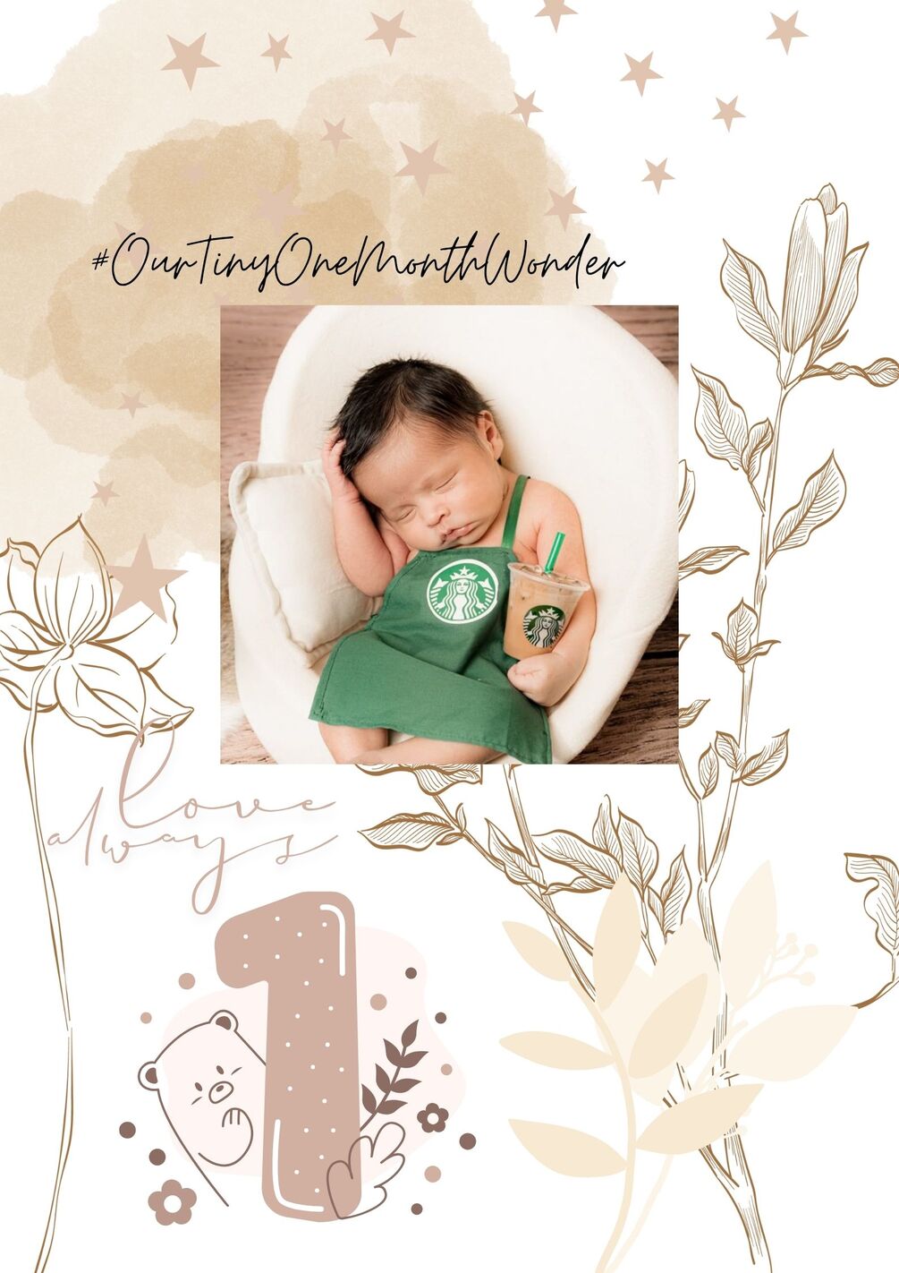 BABY - THEMED Monthly Milestone Template