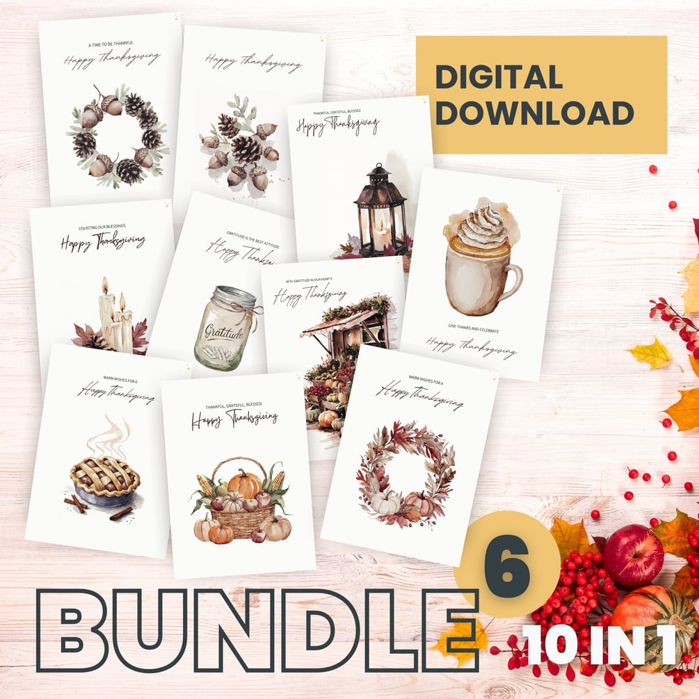 Big Thanksgiving Cards Set 6