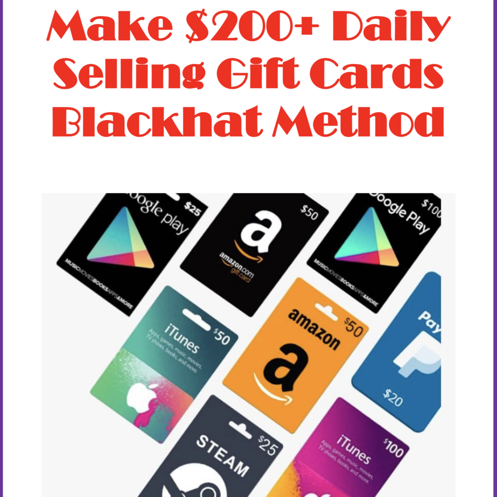 Make $200+ Daily Selling Gift Cards