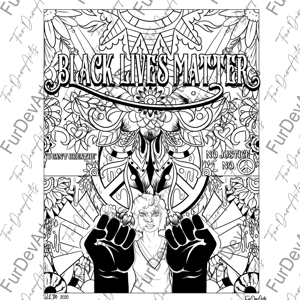 BLM Coloring Page