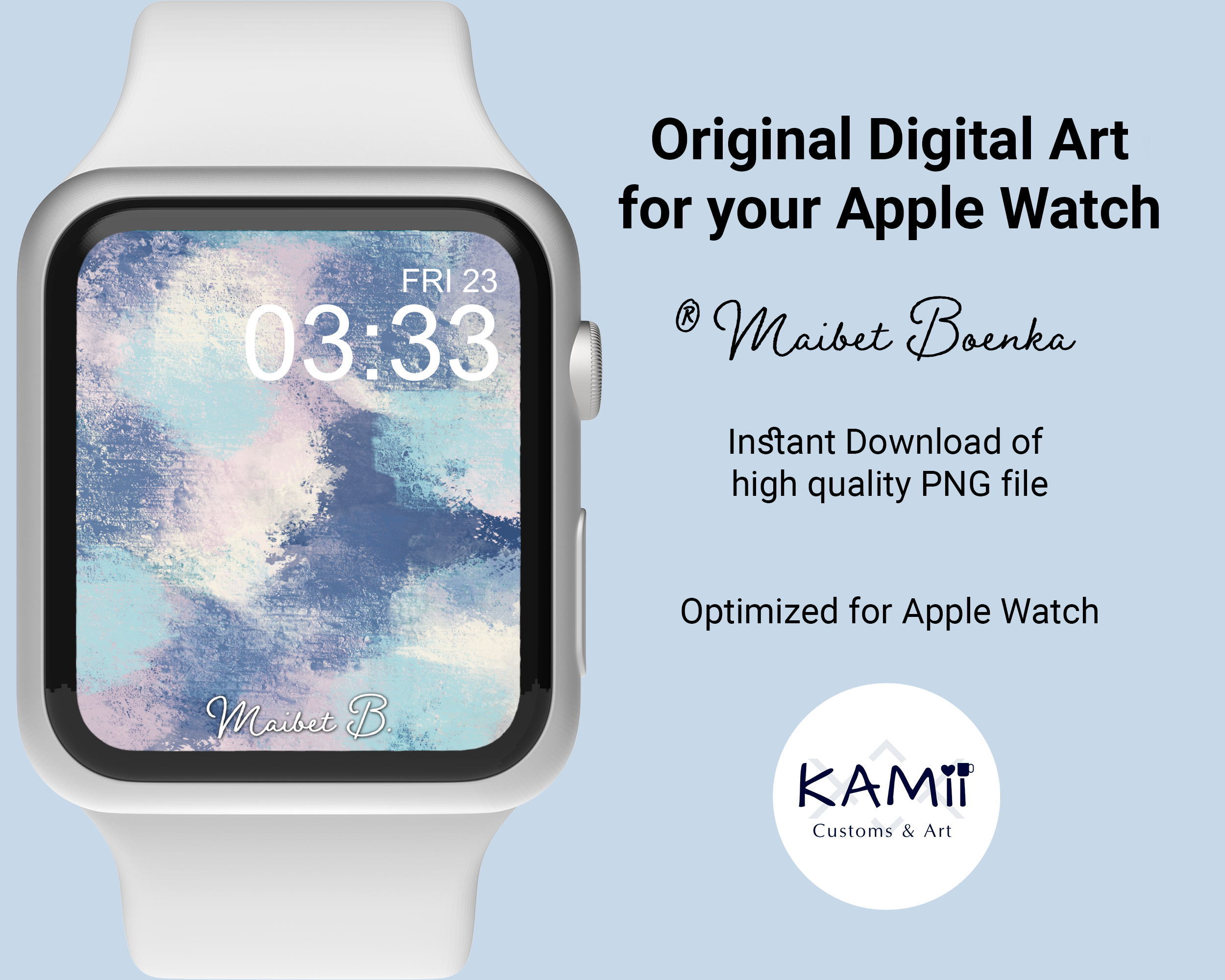 Pastel Textures Original Digital Art for your Apple Watch