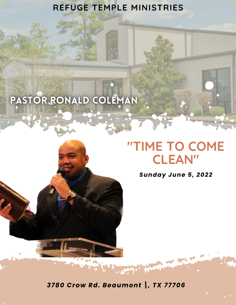 Pastor Ronald "Time to Come Clean"