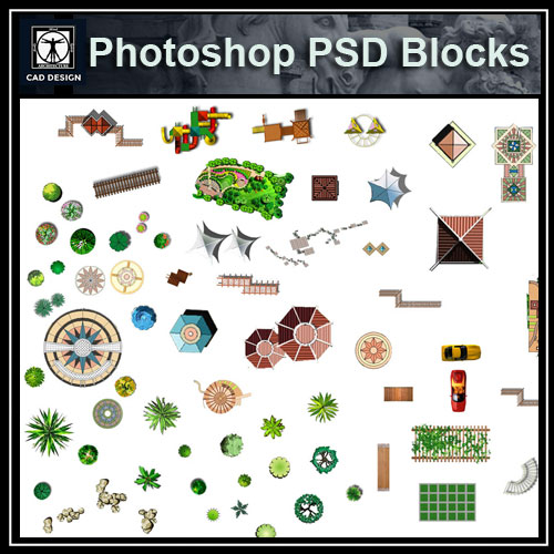 【Landscape Layout Photoshop PSD Blocks V4】Hand painted Photoshop PSD Blocks