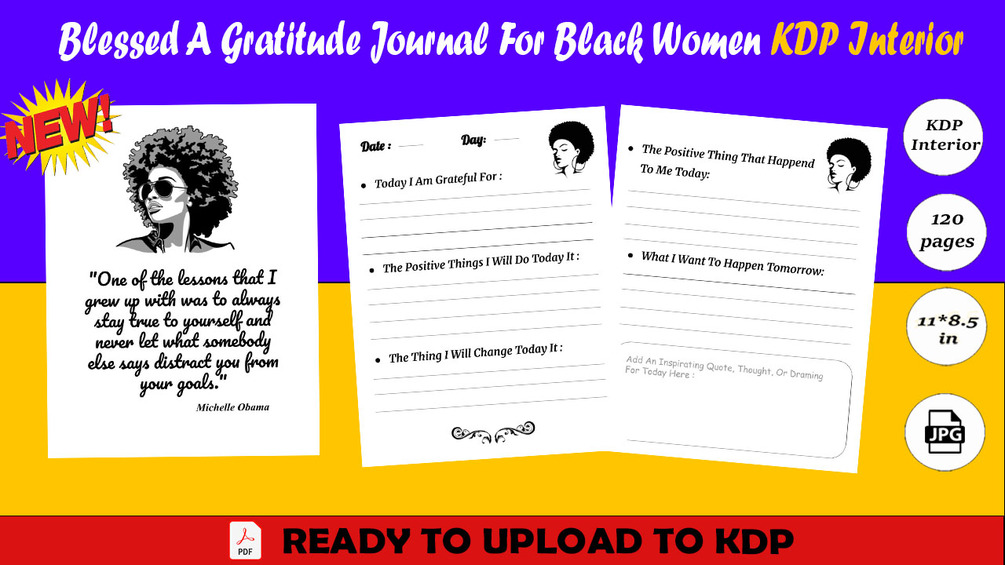 Blessed A Gratitude Journal For Black Women KDP Interior