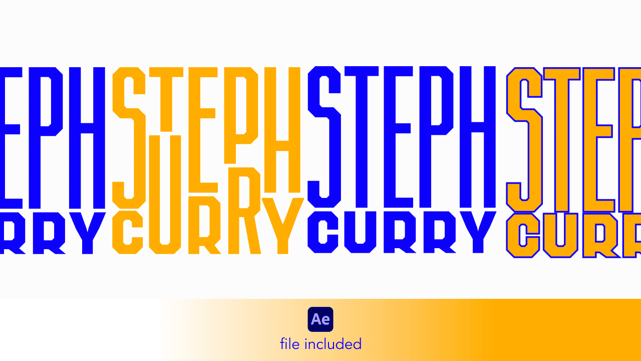 Animated typography - Steph Curry