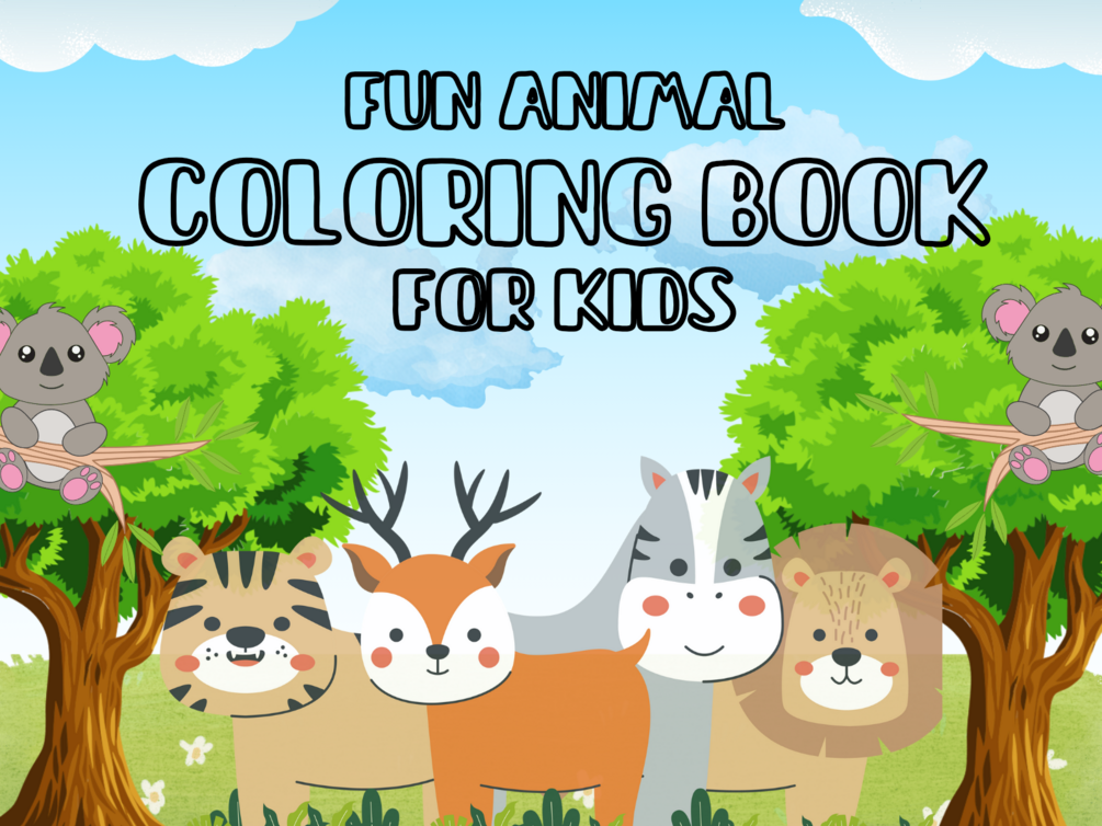 Animal Coloring Book For Kids - 15 Adorable Designs For All Ages