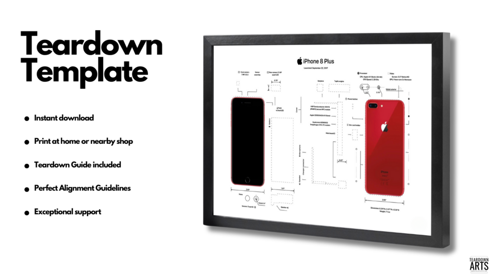Apple iPhone 8 Plus Teardown Template Download