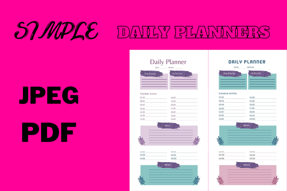 Simplest Daily planner,90 pages Daily planner 9,planners freebies