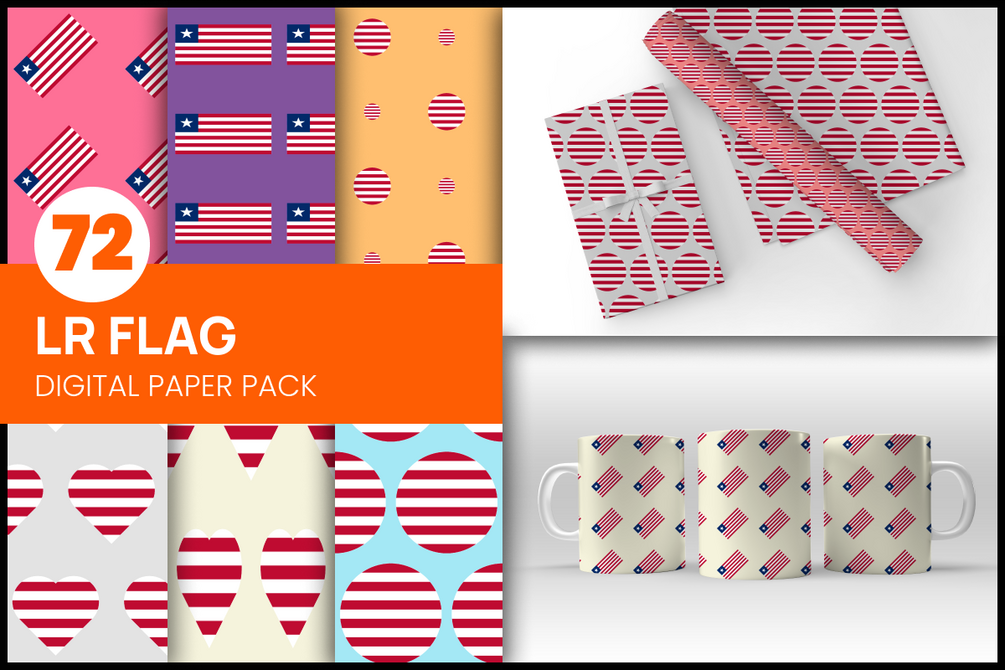 LR Flag Seamless Patterns