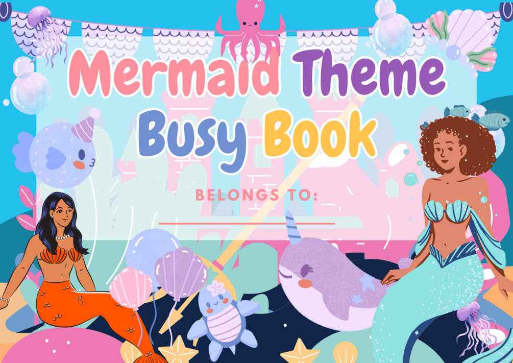 Mermaid Busy Book Template