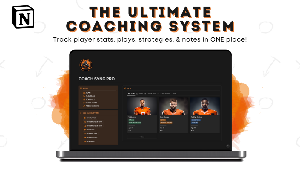 The Ultimate Coaching Notion Template For Football Coaches - CoachSyncPro