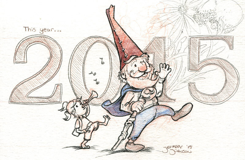 January Sketch A Day 01 - This Year...