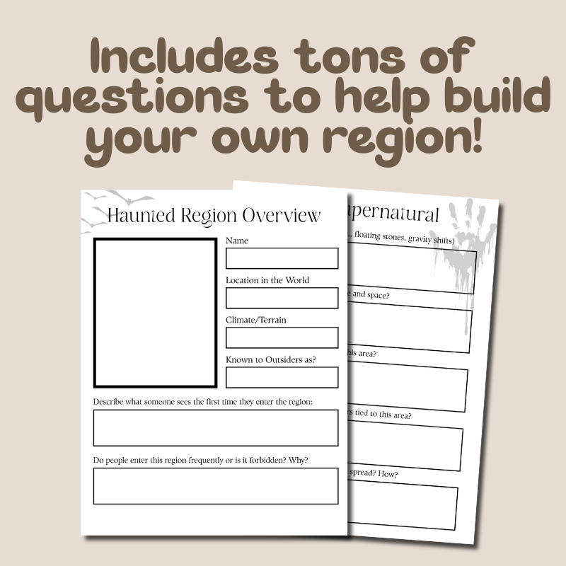 The Haunted Region Builder System Workbook for World Building | Author ...