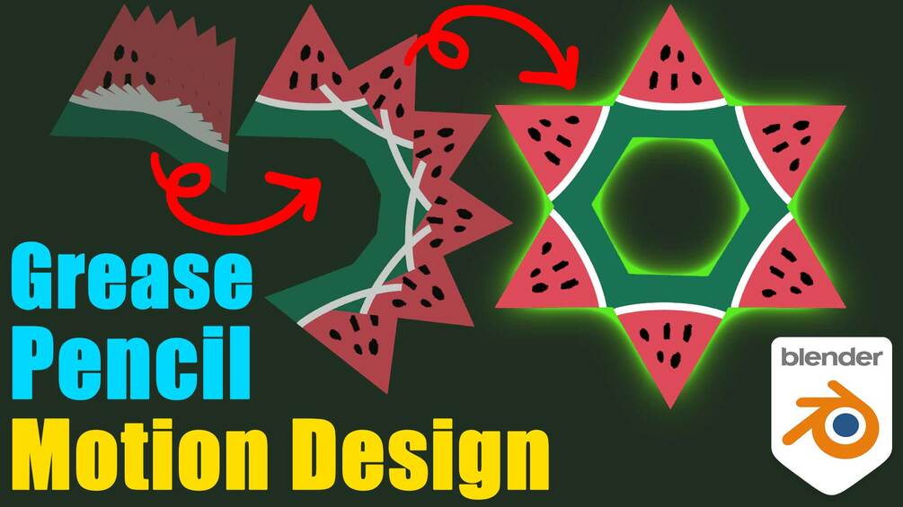 Melon Star Blender Grease Pencil Design & Motion Graphics