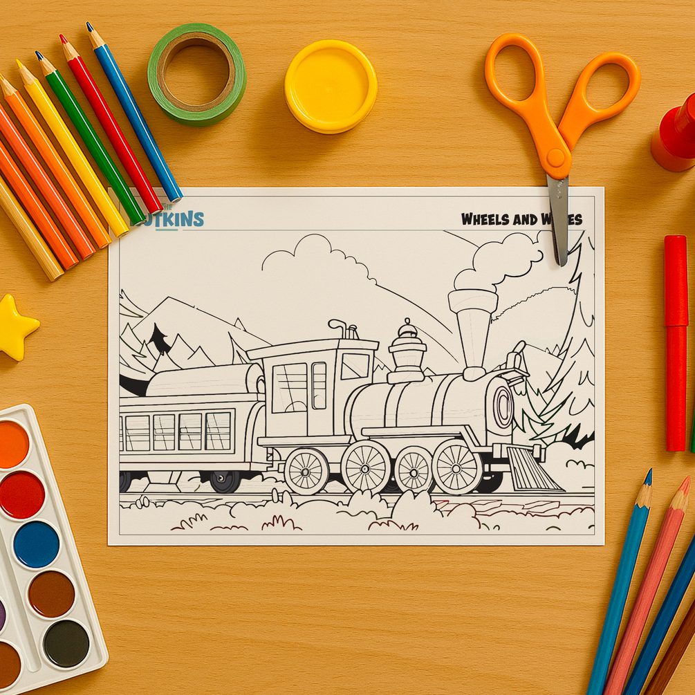 Choo Choo Train Coloring Page (Free Printable)