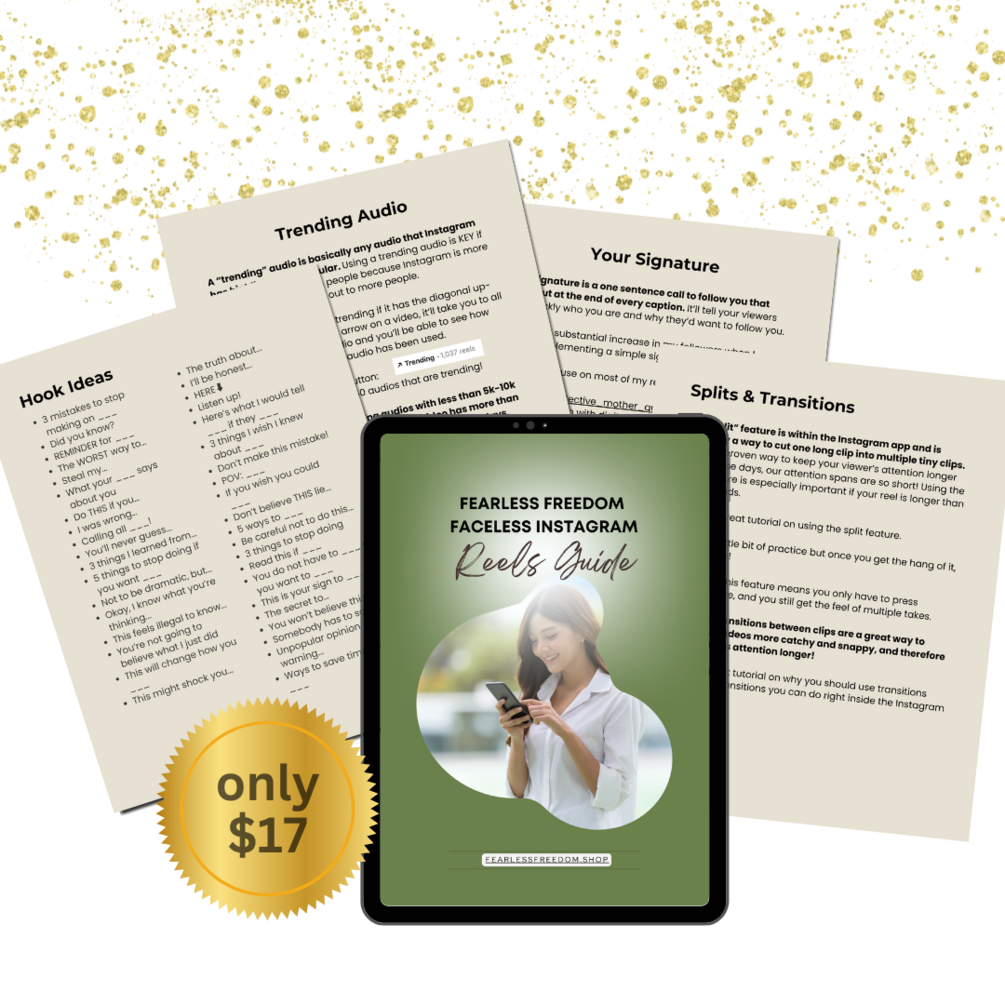Fearless Freedom Faceless Instagram Reels Guide