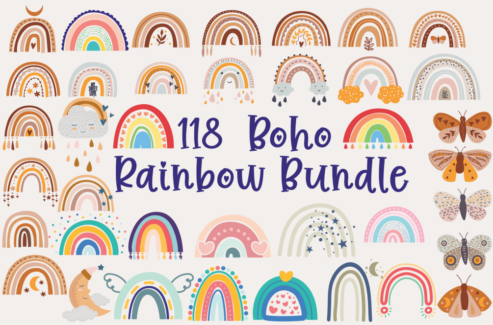 Boho Rainbow Bundle ID: #3692572
