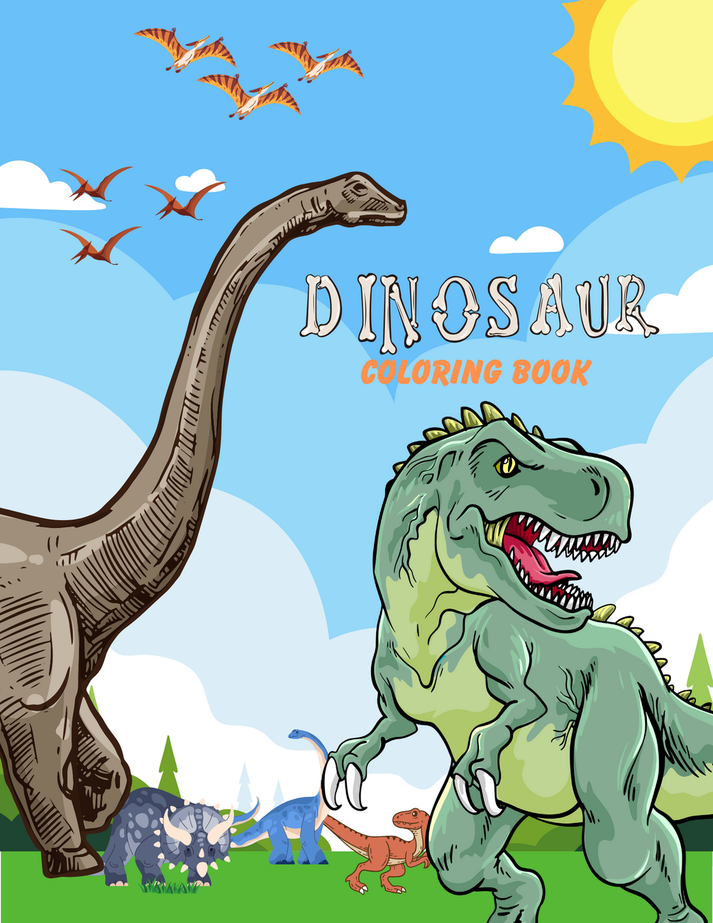 Dinosaur-themed Coloring Book
