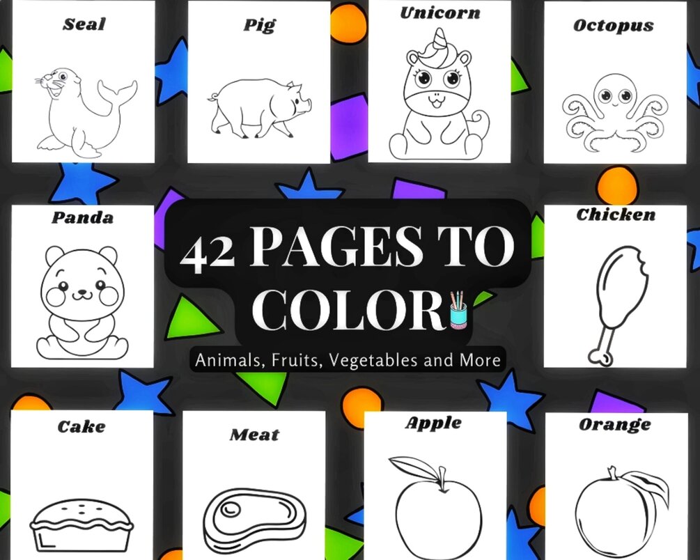 "Dive into Fun: 42 Engaging Coloring Pages for Kids! Perfect for ...