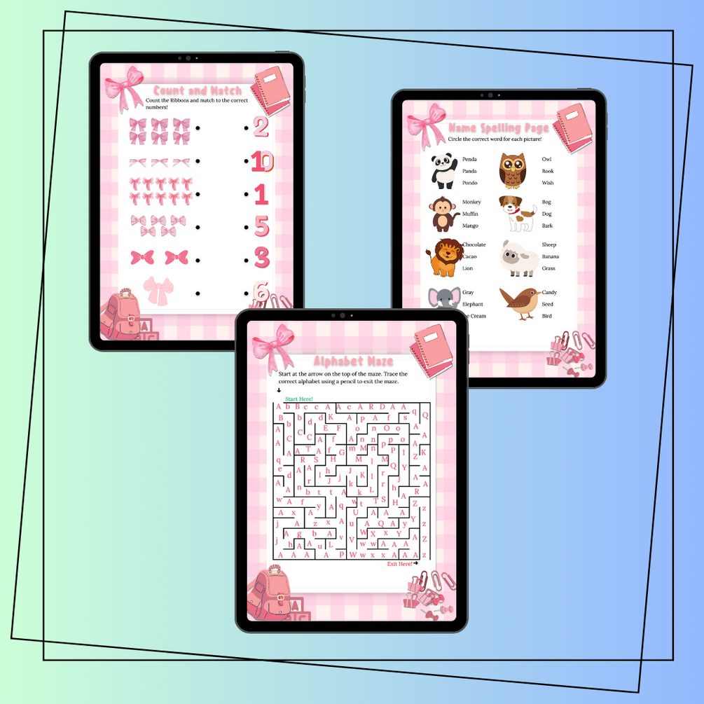 Pink Busy Books for Kids