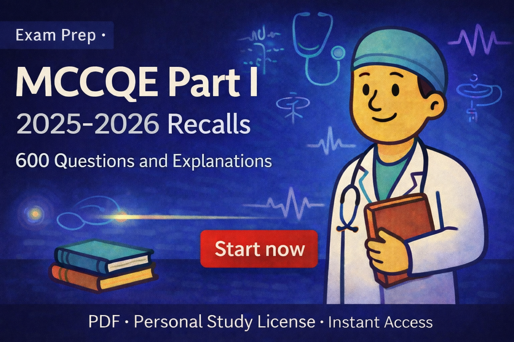 Canadian MCCQE Part I (2025–2026) Recalls: 600 High-Yield MCQs with ...