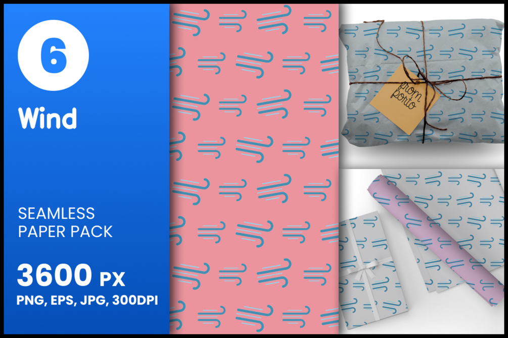 Wind 6 Seamless Patterns