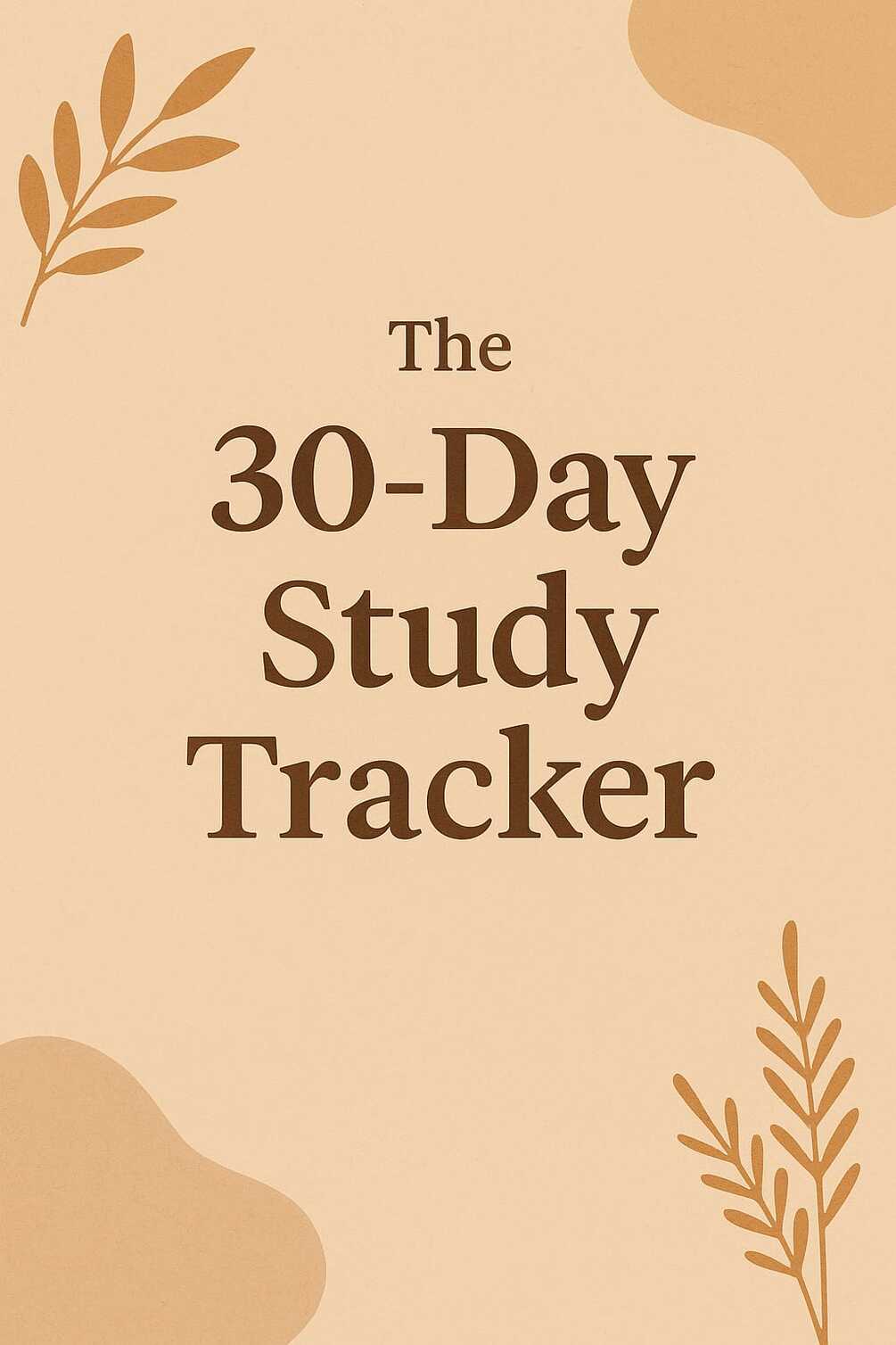 30-Day study tracker