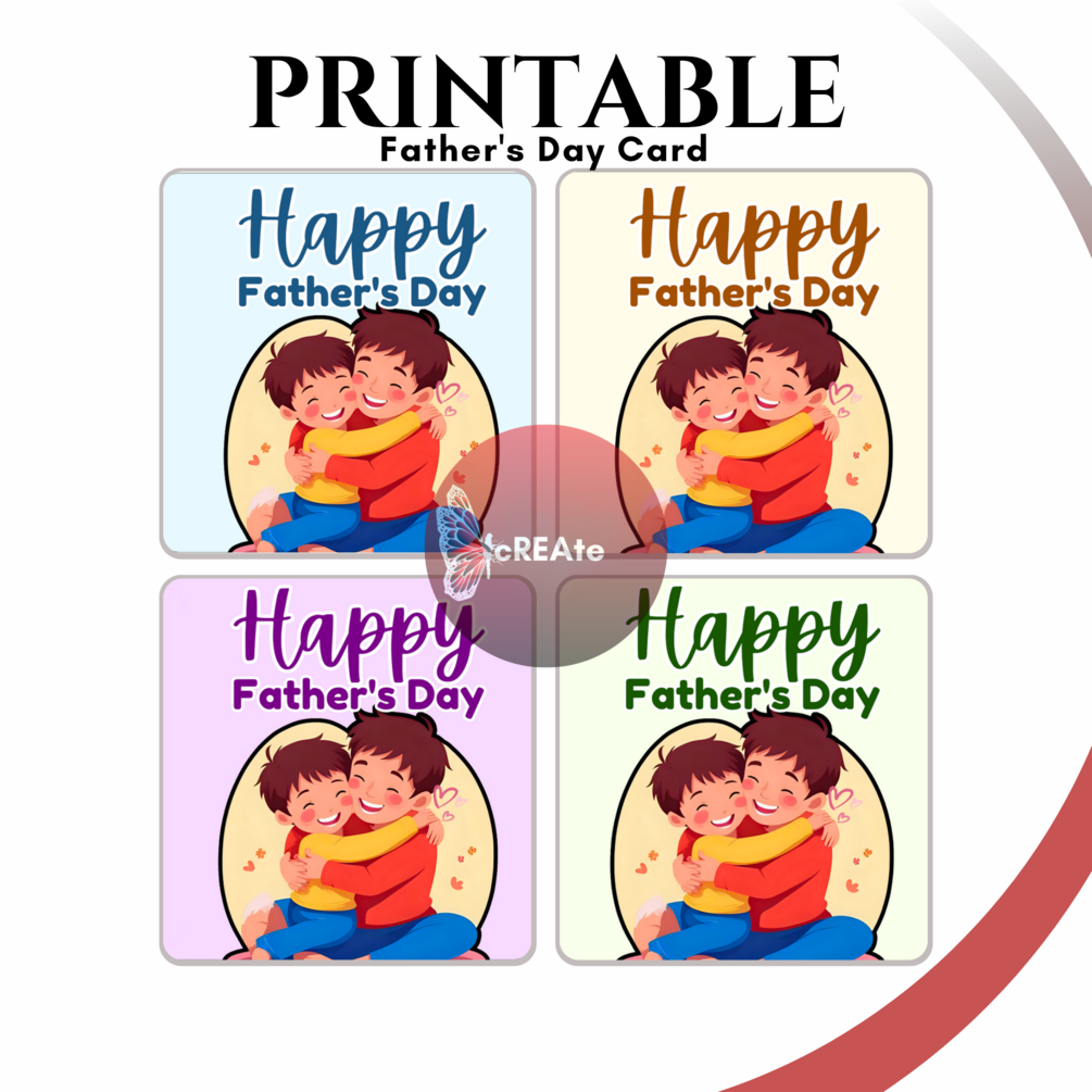 PRINTABLE Father's Day Cards (5" x 5")