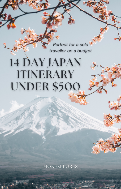 14-Day Japan Itinerary Under $500 | Budget Japan Travel Guide PDF ...
